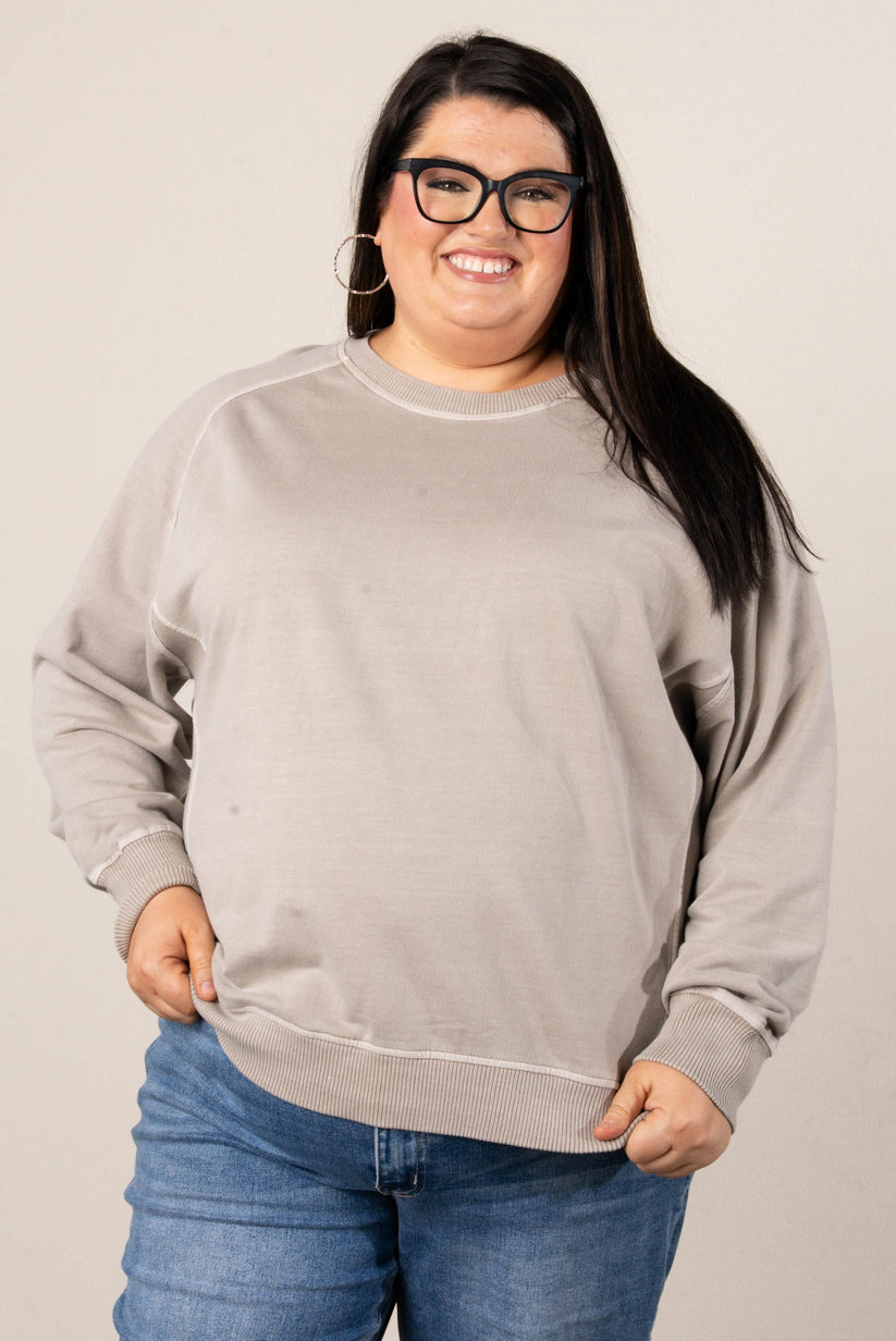 Margo Washed French Terry Pullover – Glamour Farms Boutique