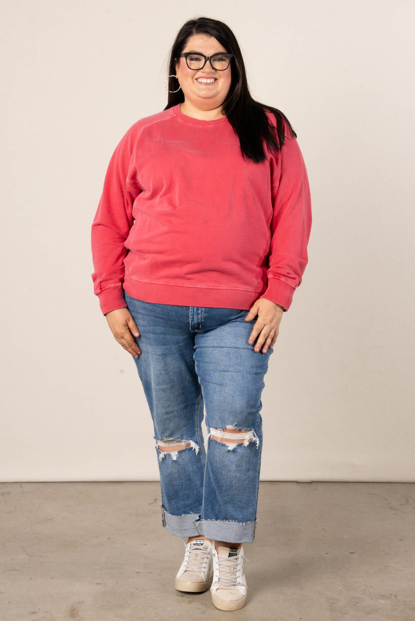 Margo Washed French Terry Pullover – Glamour Farms Boutique