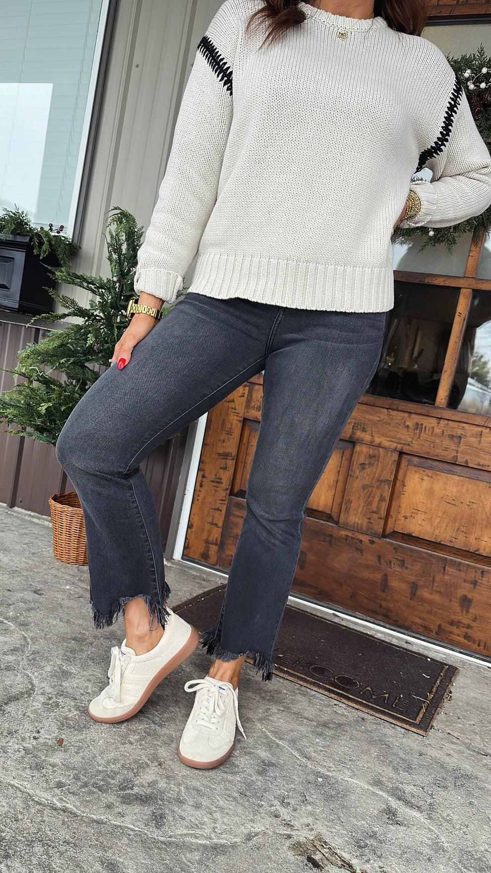 Hidden Jeans | Bellamy High Rise Crop Flare Jeans – Glamour Farms Boutique