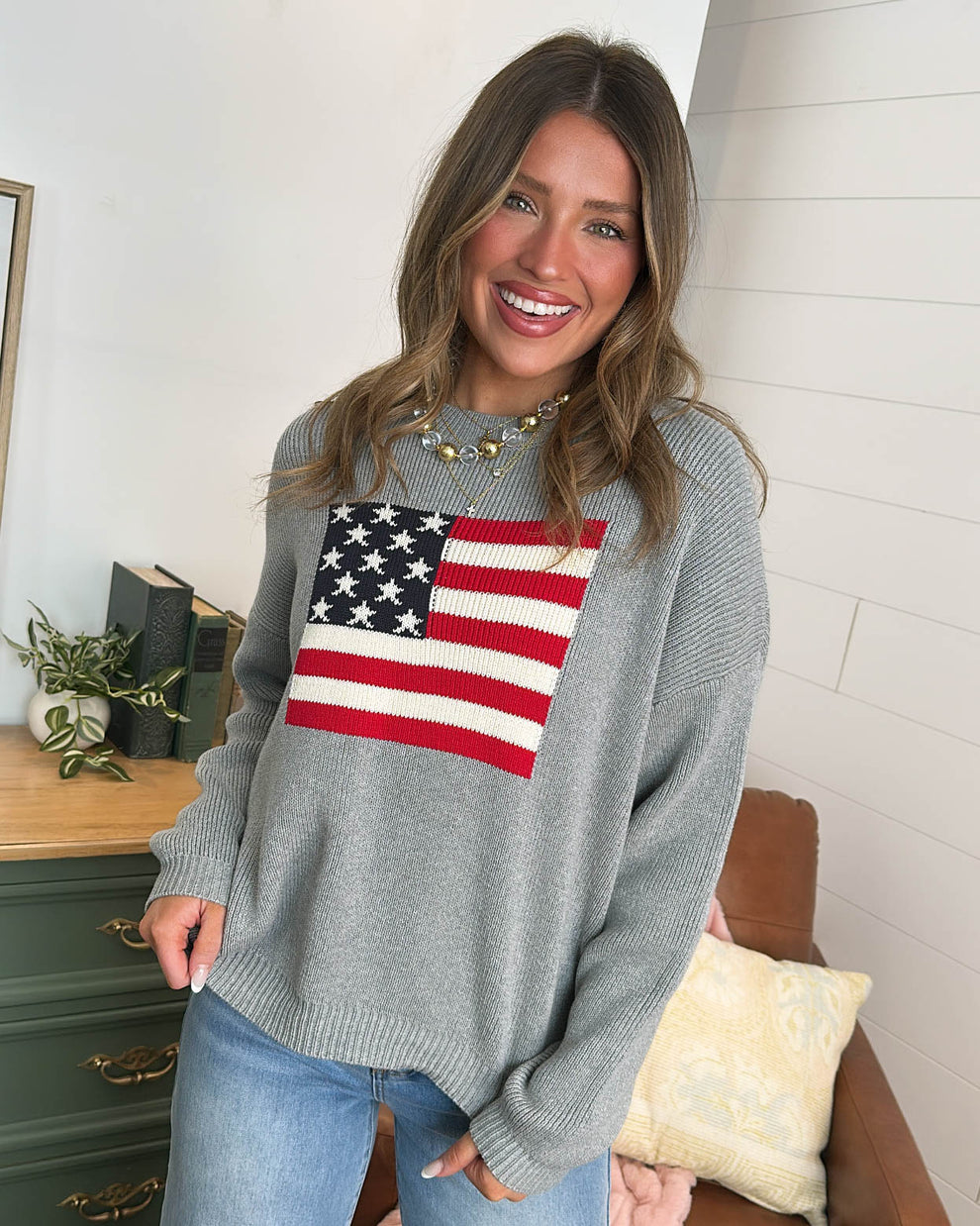 We Salute You American Flag Sweater – Glamour Farms Boutique